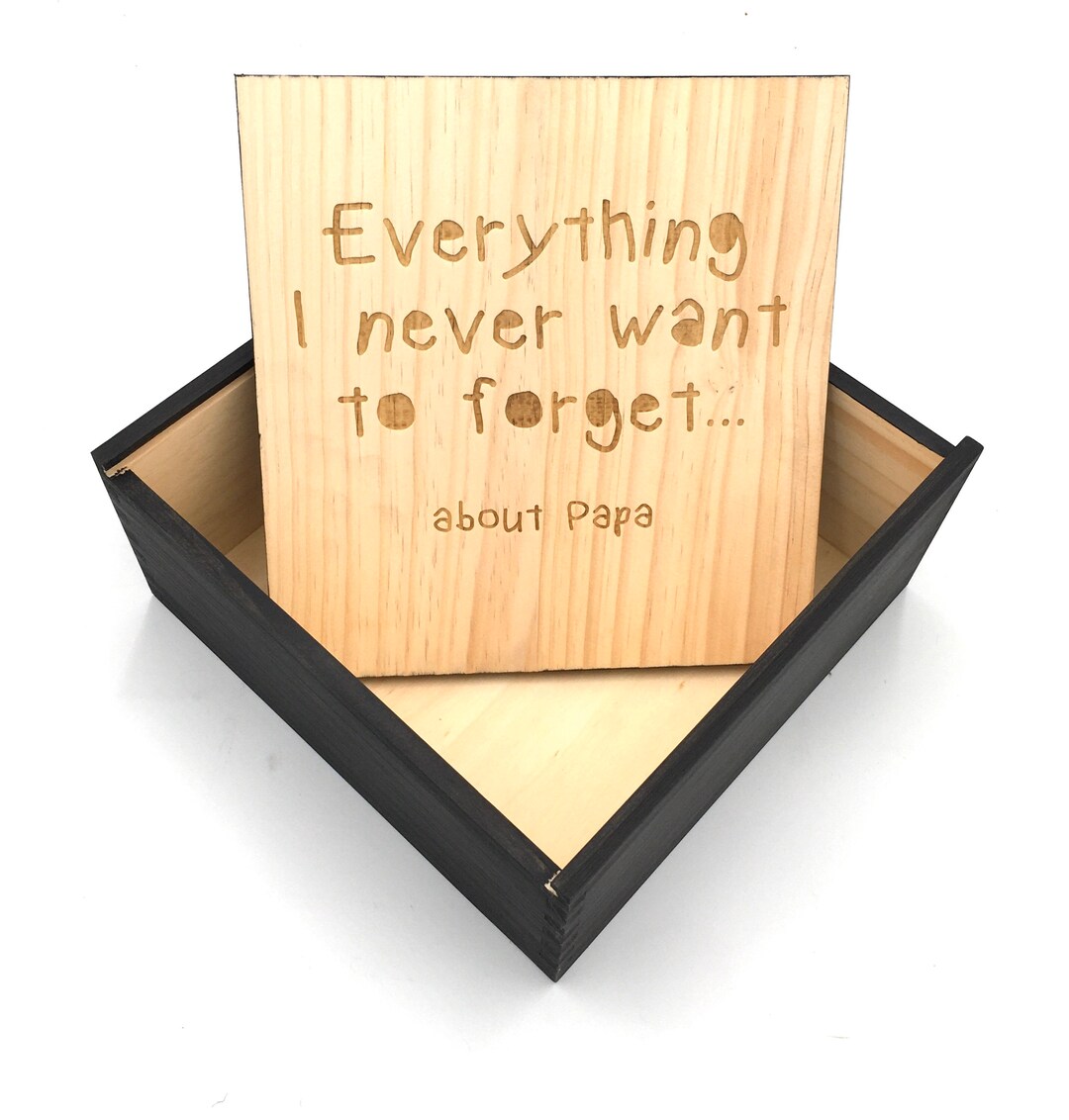 Keepsake Box for Child, Memory Box for Grandpa, Wooden Gift for Him ...
