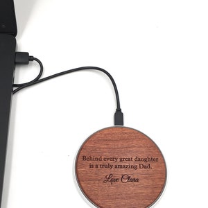 Qi Wireless Charging Pad, Dad Gift From Daughter, Qi Phone Charger ...