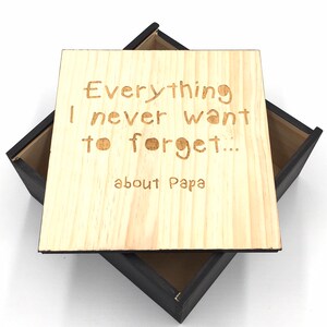 Memory Box for Dad, Memory Box for Grandpa, Wooden Box, Keepsake Box ...
