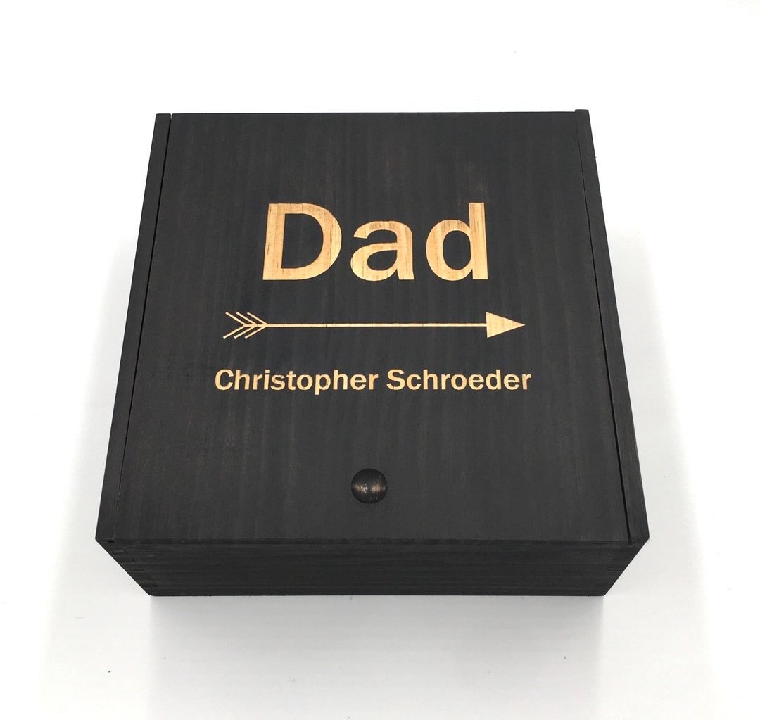 Valentines Box for Dad, Memory Box for Grandpa, Wooden Box, Keepsake ...