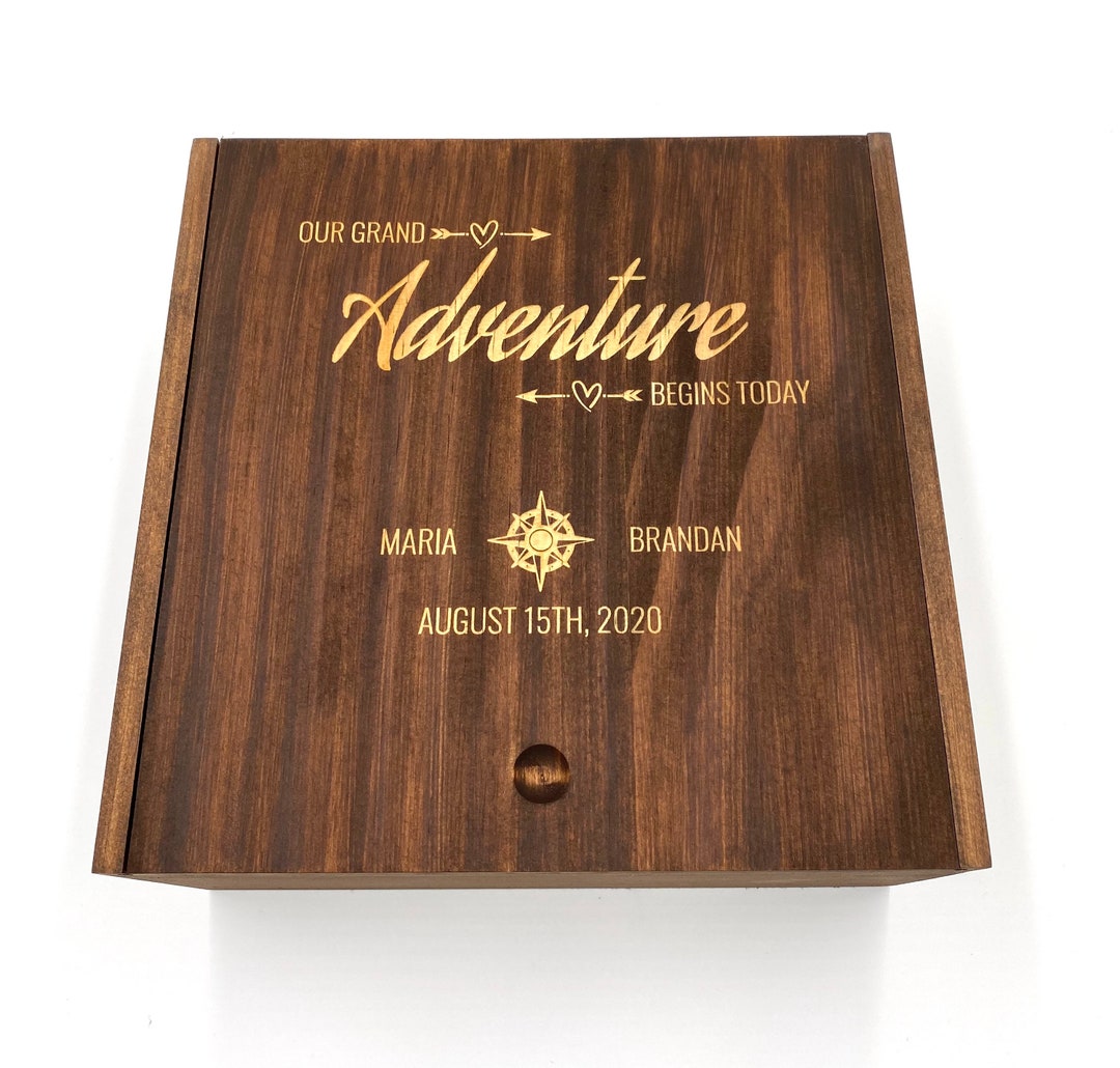 Memory Box for Wedding, Engagement Gift, Keepsake Box for Couple ...