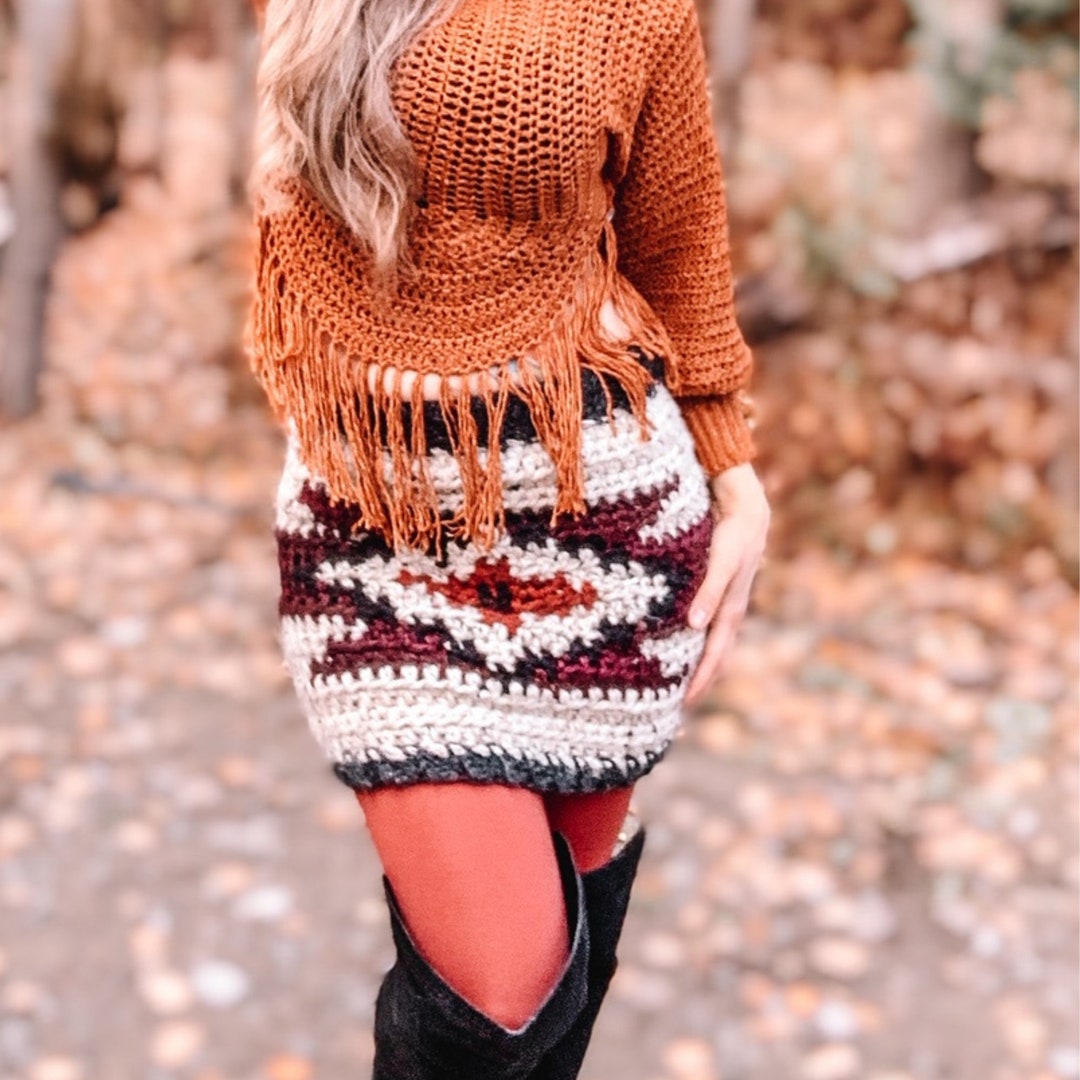 Bohemian Western Crochet Pattern, Aztec Pattern, Bohemian, Boho Chic ...