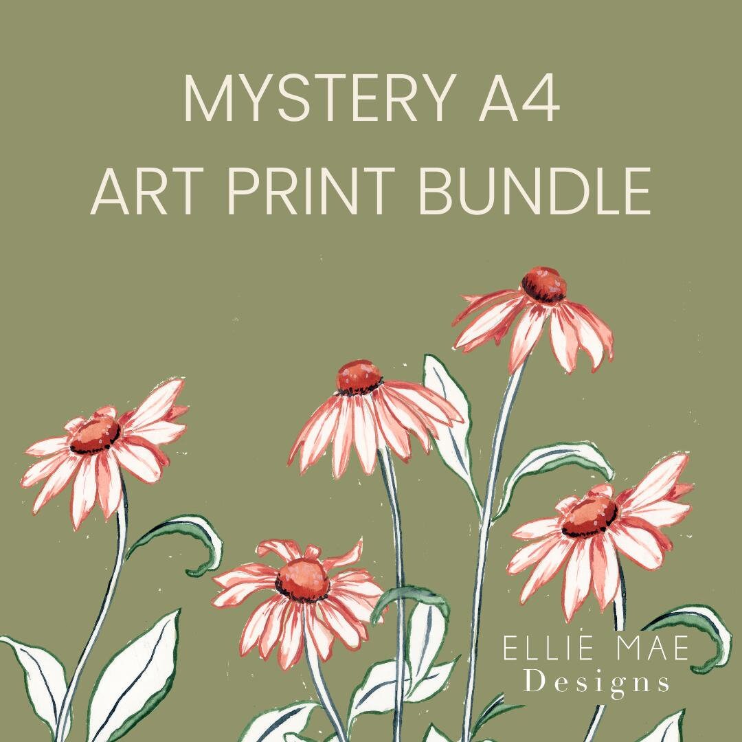 Mystery A4 Art Print Bundle| Set of 3 A4 Unframed Prints| Colorful or ...