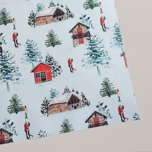 Skiing Wrapping Paper - Etsy