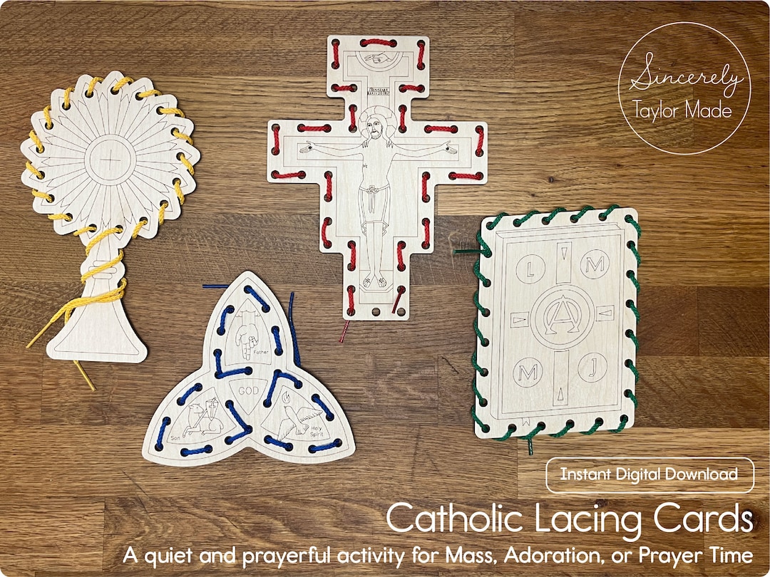 Catholic Lacing Cards Laser Cut File - Instant Digital Download - Etsy