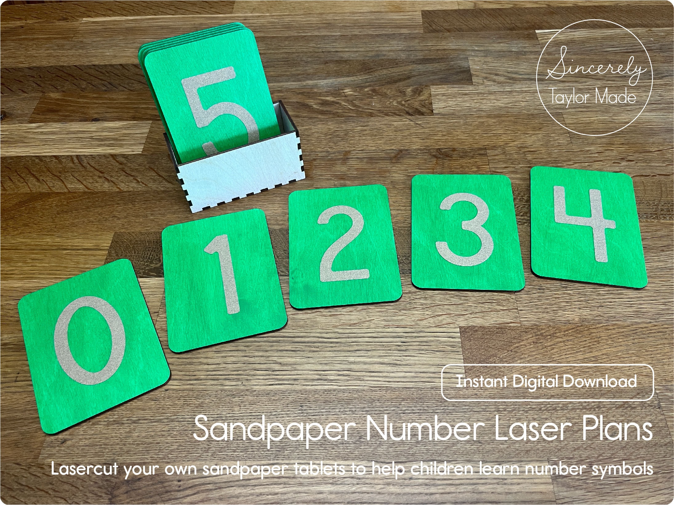 Sandpaper Numbers Laser Cut File - Instant Digital Download - Etsy