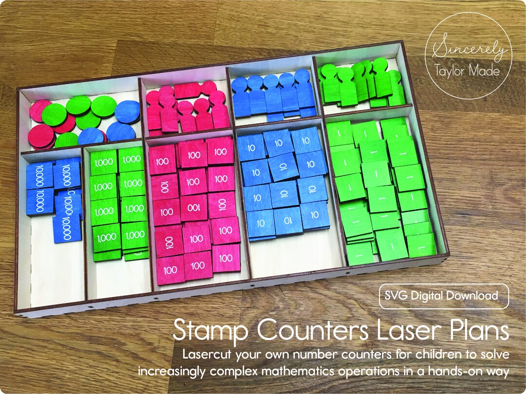 Stamp Number Counters Laser Cut File - Instant Digital Download - Etsy
