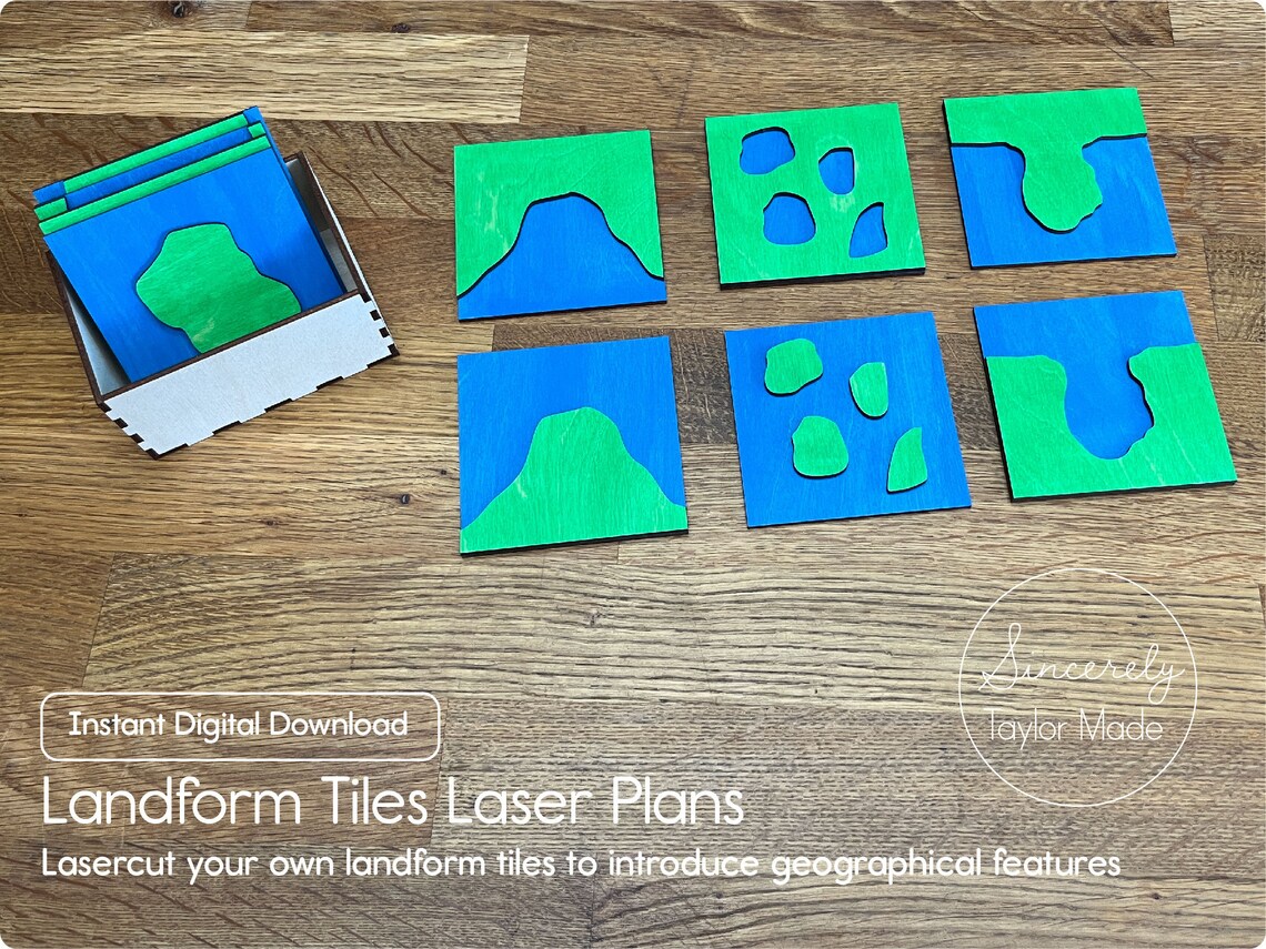 Landform Tiles Laser Cut File Instant Digital Download - Etsy