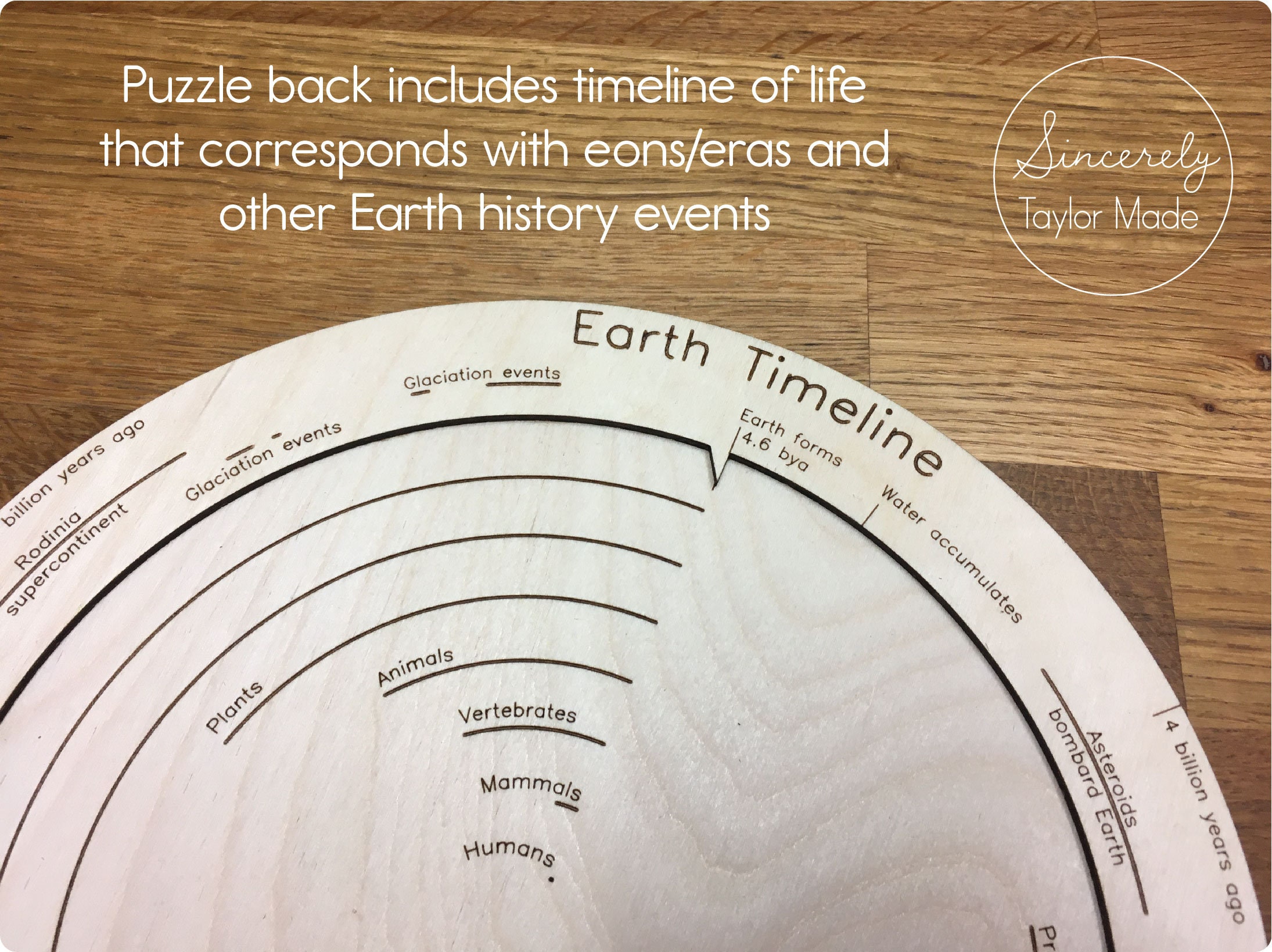 Earth Timeline Puzzle Laser Cut File - Instant Digital Download - Etsy