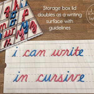 Cursive Montessori Movable Alphabet Laser Cut File - Instant Digital ...