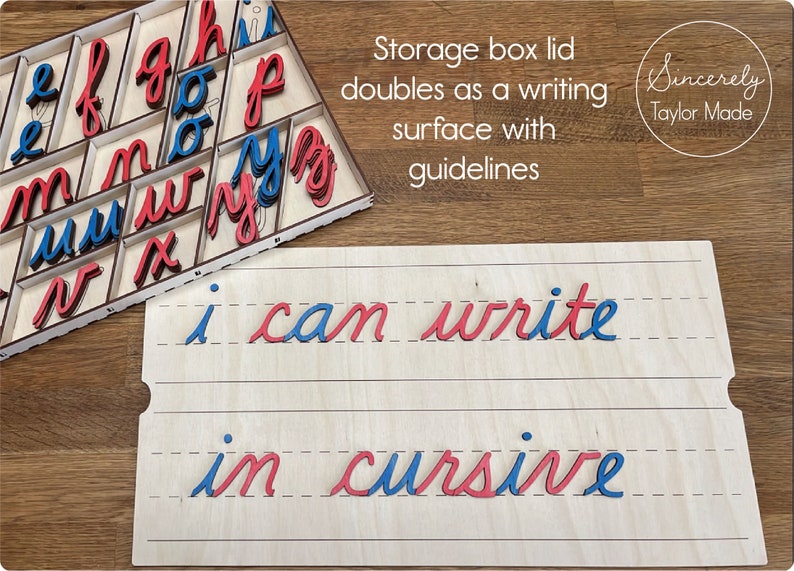 Cursive Montessori Movable Alphabet Laser Cut File Instant - Etsy