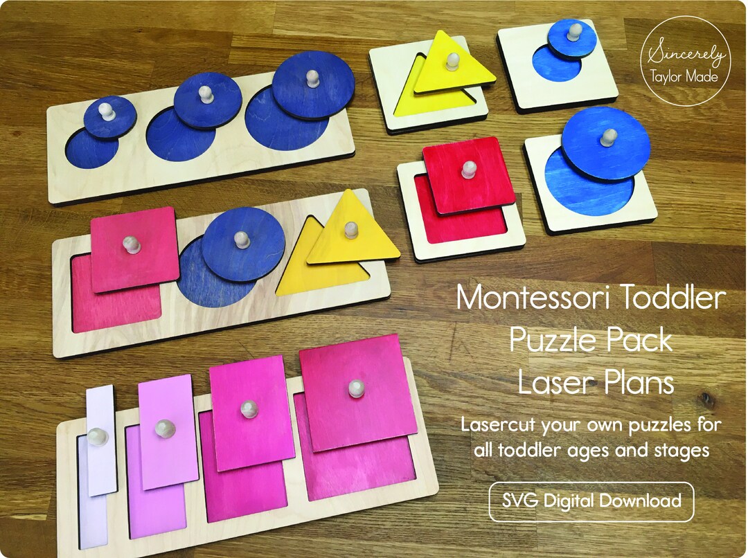 Toddler Puzzle Pack Laser Cut File - Instant Digital Download - Etsy
