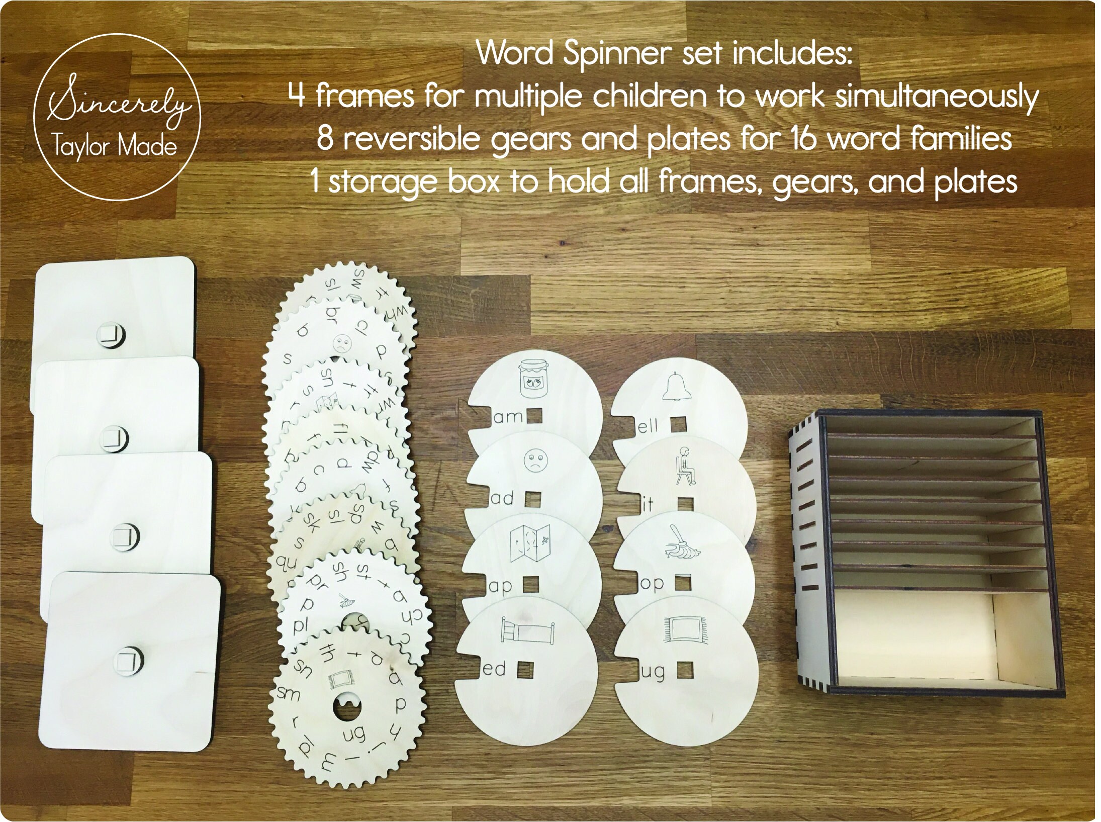 Word Family Spinners Laser Cut File Instant Digital Download - Etsy