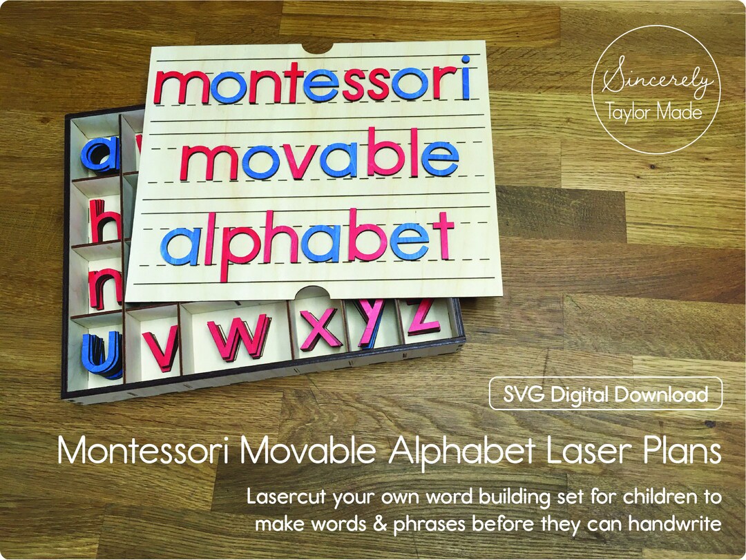 Montessori Movable Alphabet Laser Cut File - Instant Digital Download ...