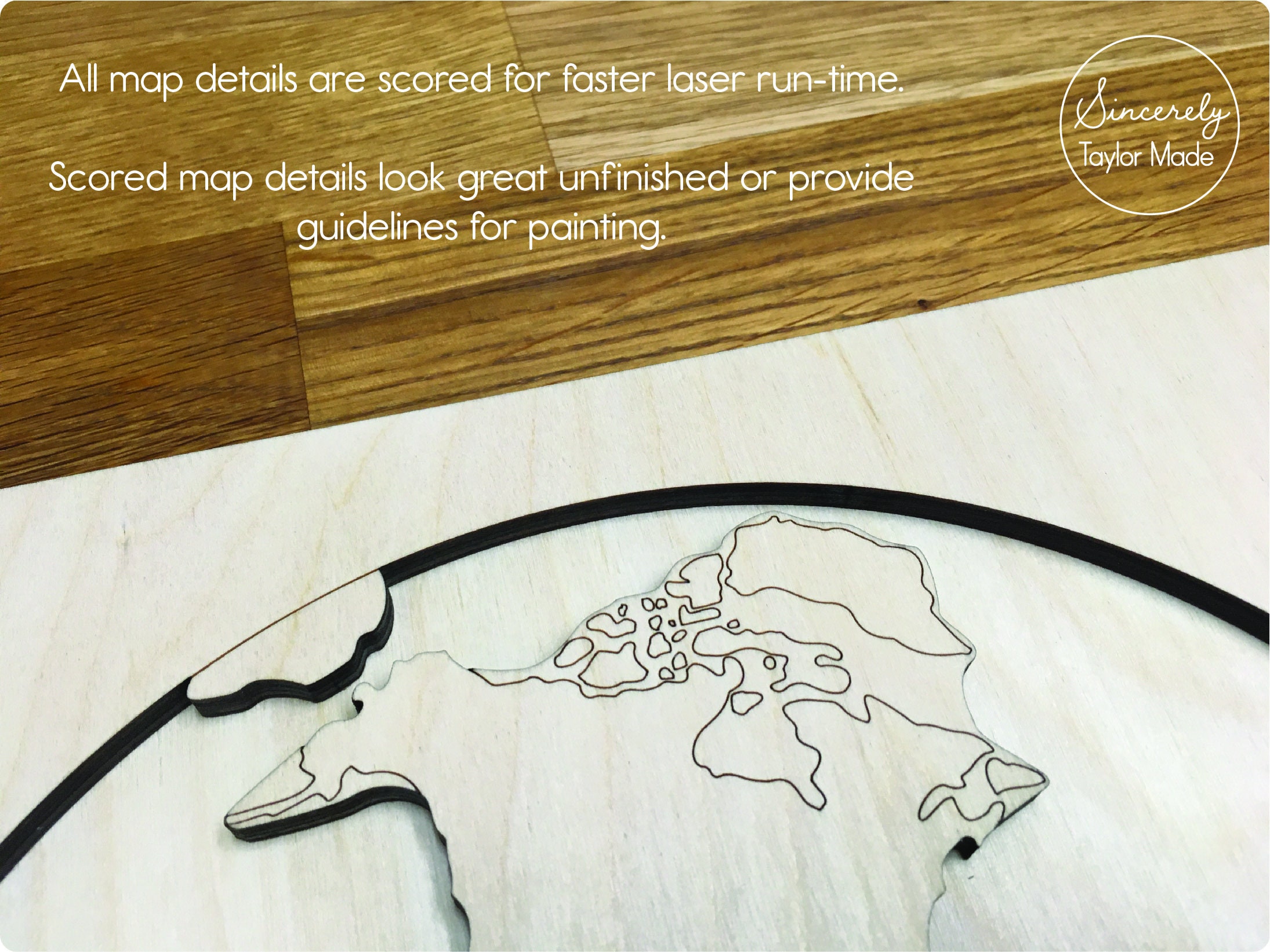 World Map Continent and Ocean Puzzle Laser Cut Plans Instant | Etsy
