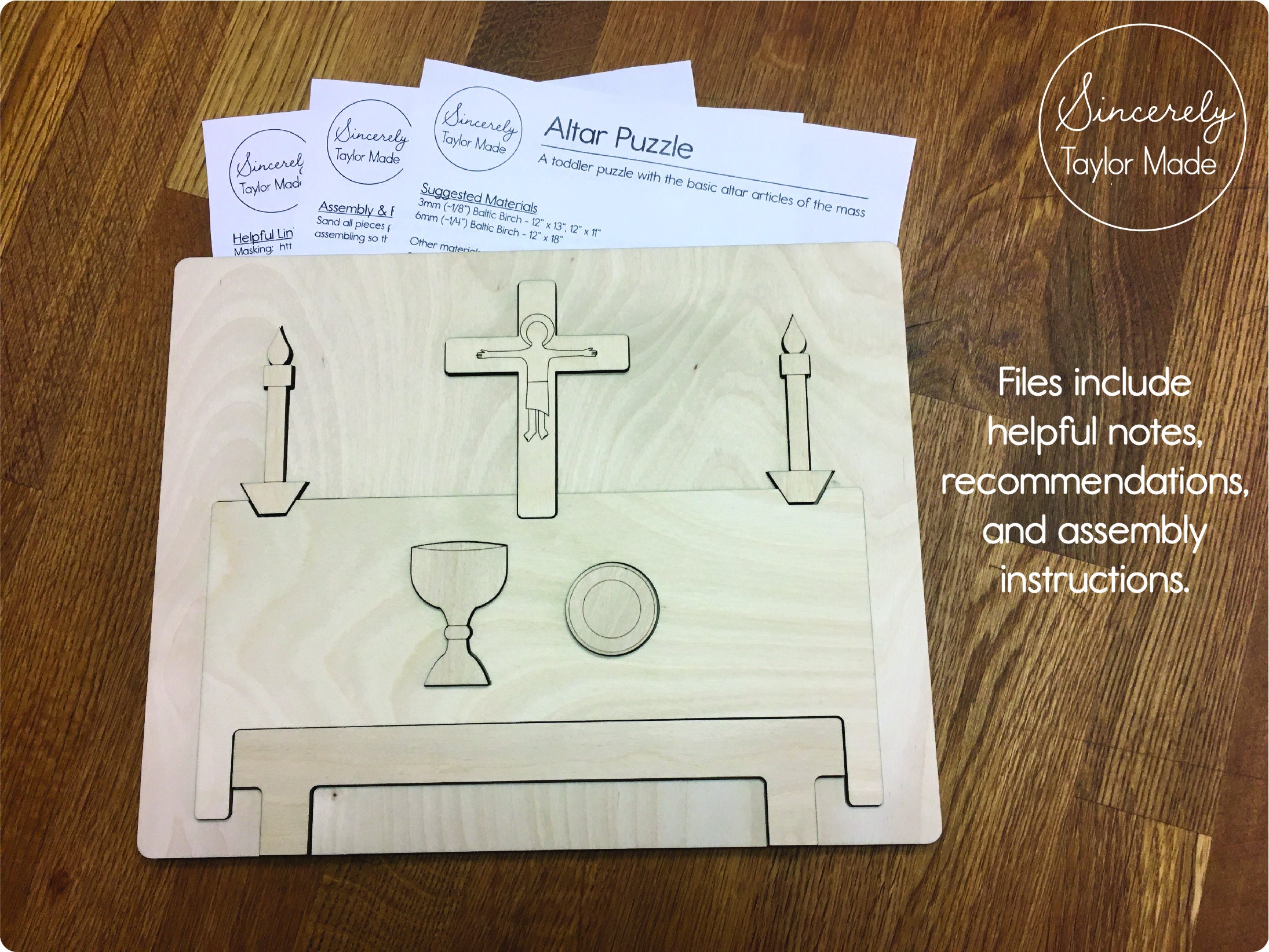 Catholic Altar Puzzle Lasercut File - Instant Digital Download - Etsy
