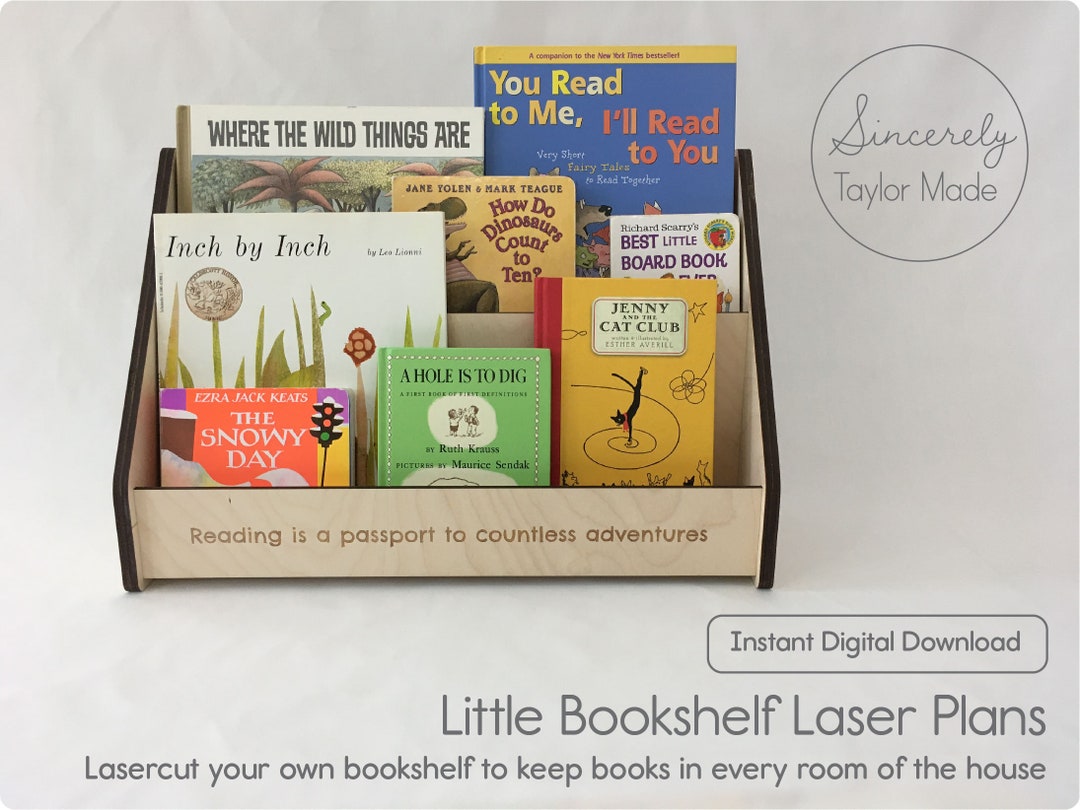 Little Bookshelf Laser Cut File - Instant Digital Download - Etsy