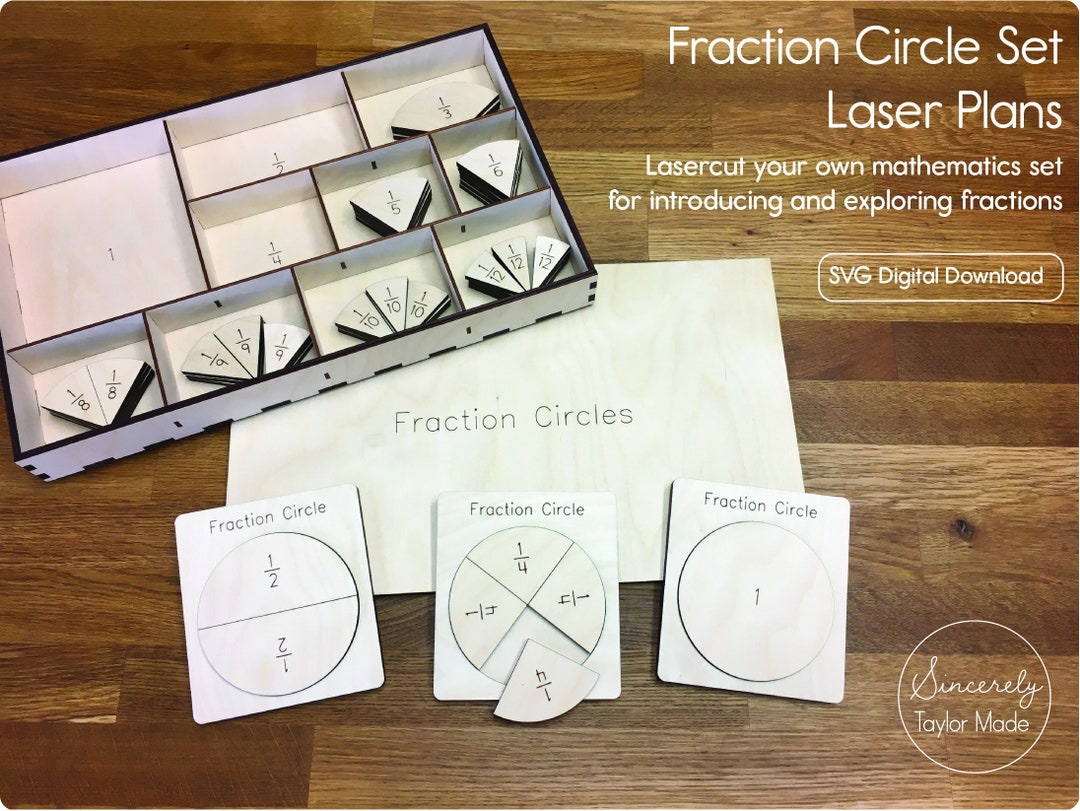 Fraction Circles Laser Cut File - Instant Digital Download - Etsy