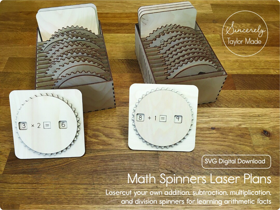 Math Spinners Laser Cut File - Instant Digital Download - Etsy