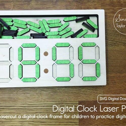 Analog Teaching Clock Puzzle Lasercut File Instant Digital - Etsy