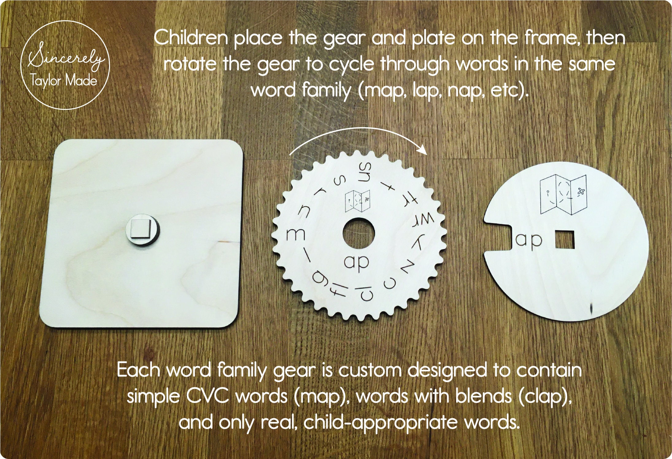 Word Family Spinners Laser Cut File Instant Digital Download - Etsy Canada