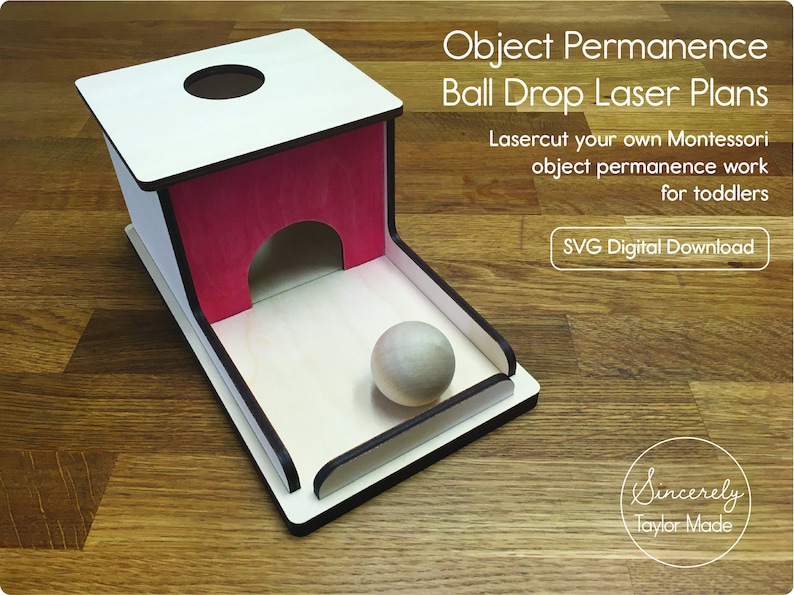 Object Permanence Ball Drop Box Laser Cut File Instant Digital Download ...