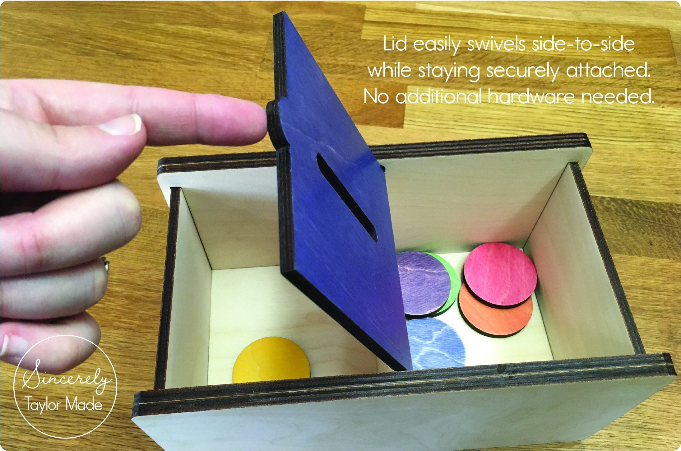 Object Permanence Toddler Coin Box Laser Cut File Instant Digital ...