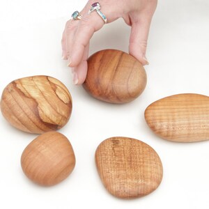 Set of 5 Maple Wood Rocks. Wooden Cairn Style Rock Stack. Zen - Etsy