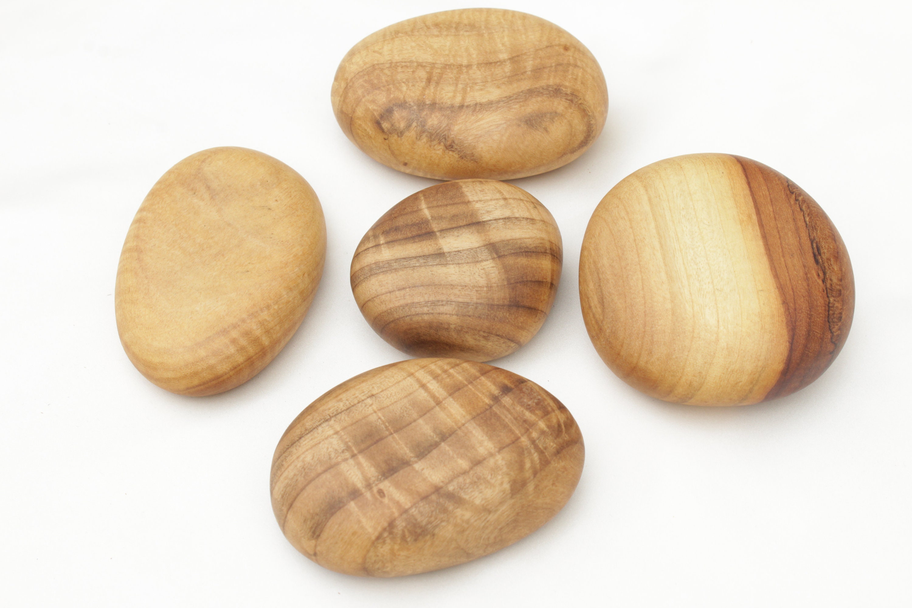 Set of 5 Myrtle Wood Rocks Wooden Cairn Style Rock Stack. Zen - Etsy