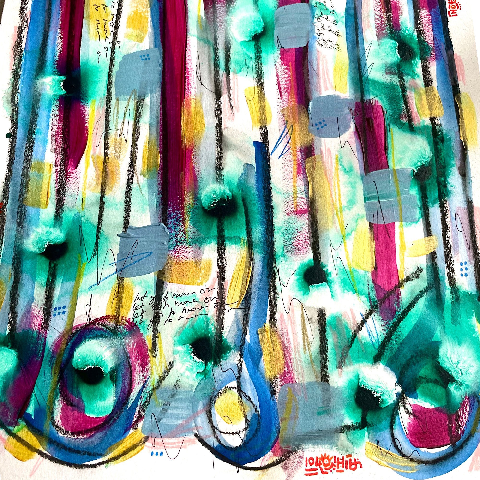 LET GO| Art, Painting, Original Art, Wall Art, Abstract Painting ...