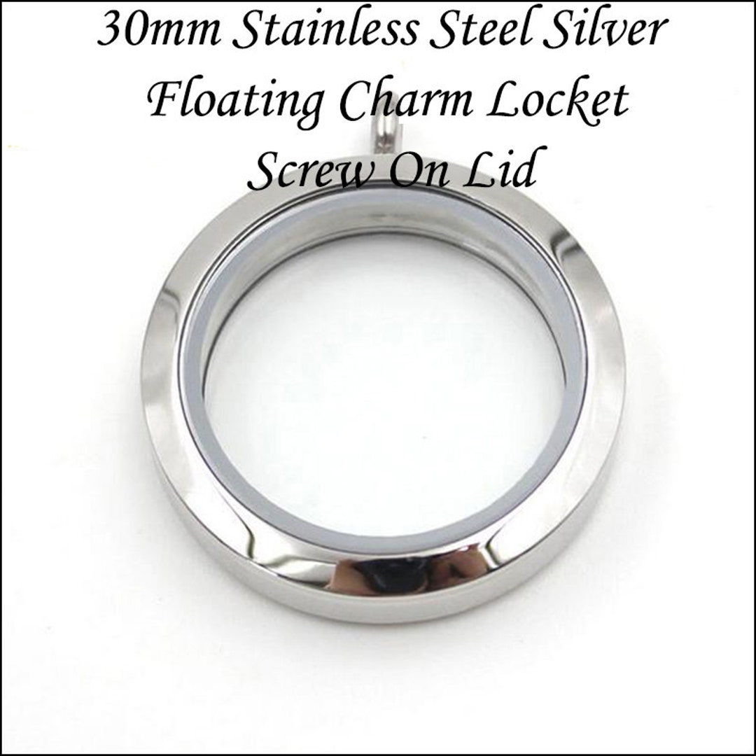 30mm Floating Charm Locket, Glass Living Memory Locket for Charms ...