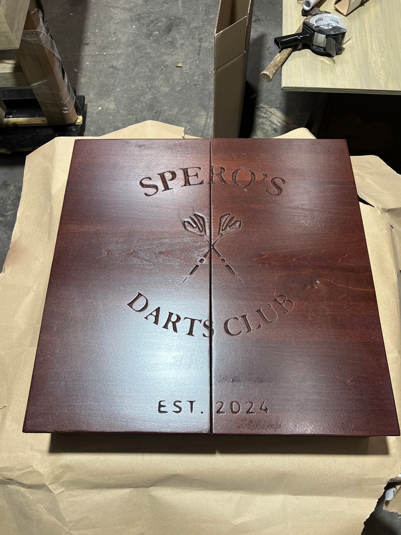 The Pub Custom Dartboard Cabinet Set - Etsy