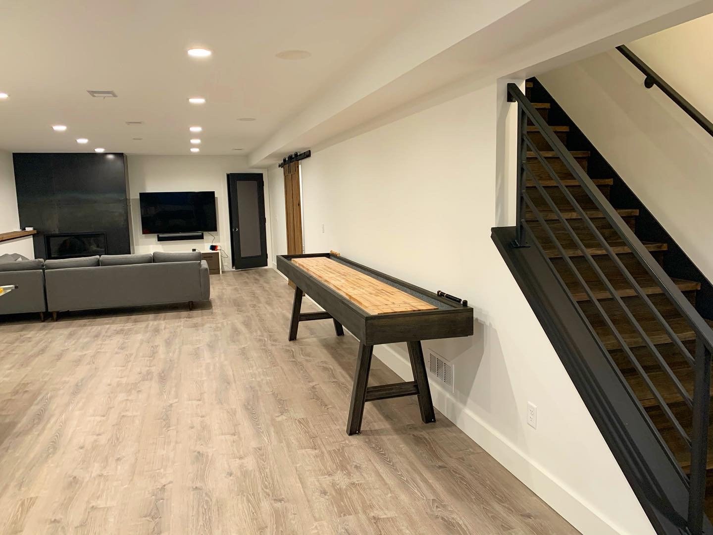 Hardwood Shuffleboard Table: Custom Lengths, LED Lighting, Hardtop ...