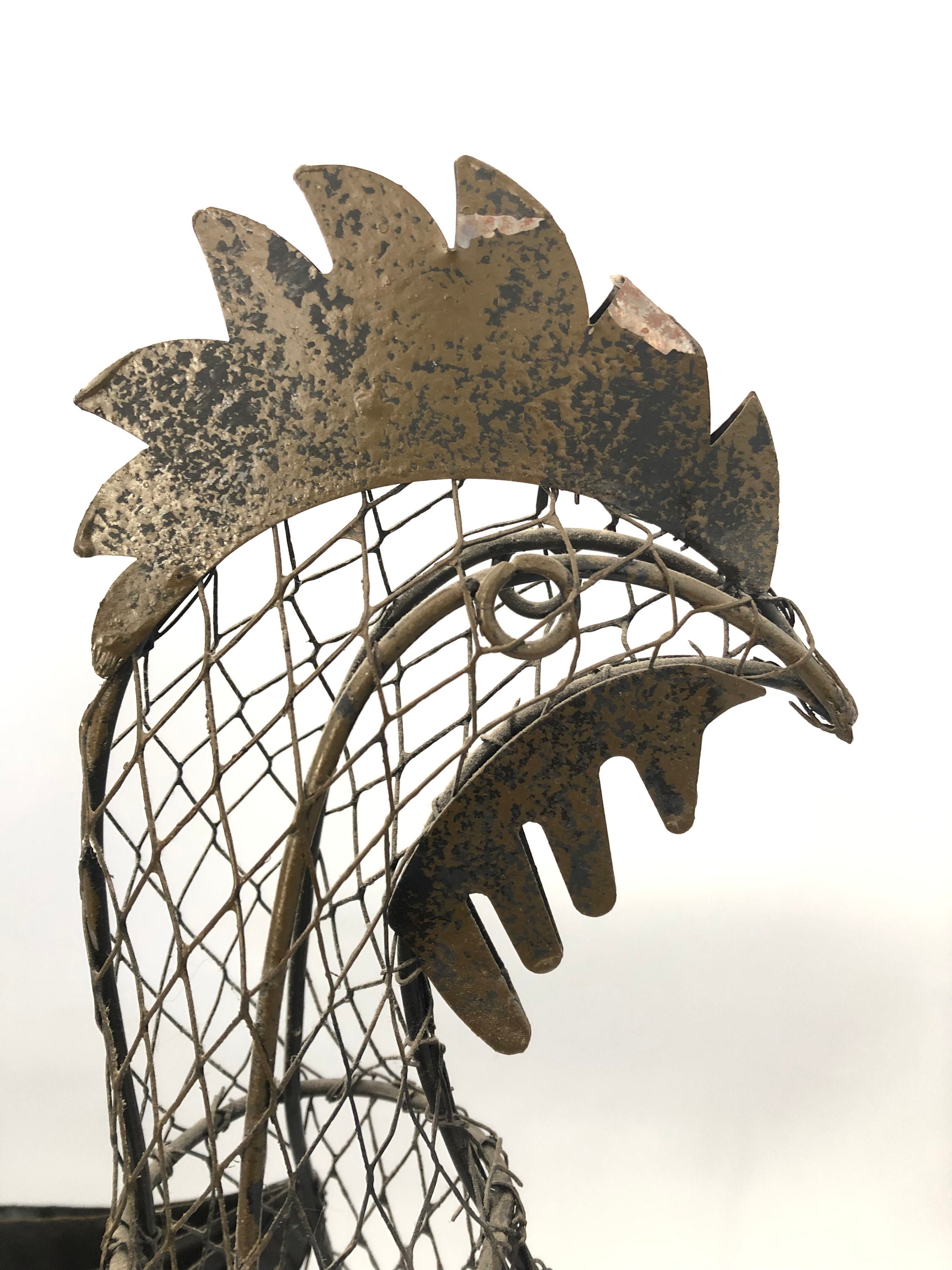 Scrap Metal and Wire Rooster Figurine Sculpture Indoor Decor - Etsy