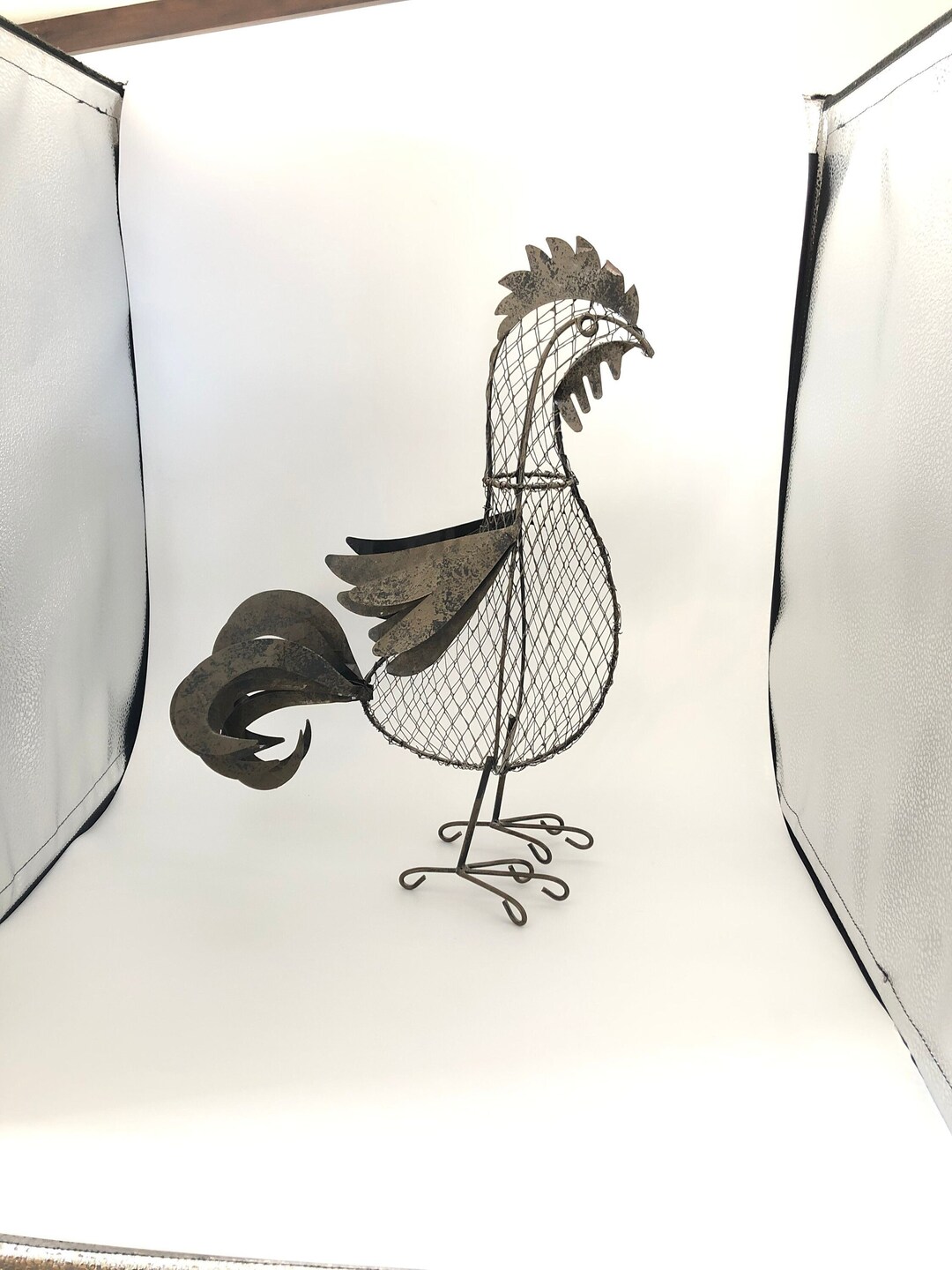 Scrap Metal and Wire Rooster Figurine Sculpture Indoor Decor - Etsy