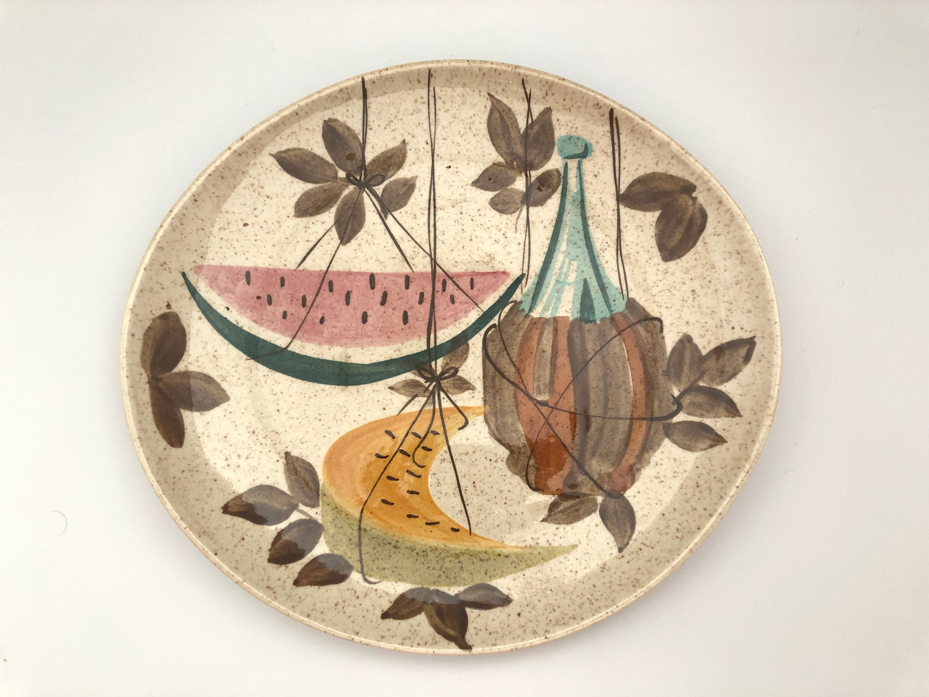 Red Wing Tampico Pattern Hanging Melons 8 Plate Red - Etsy