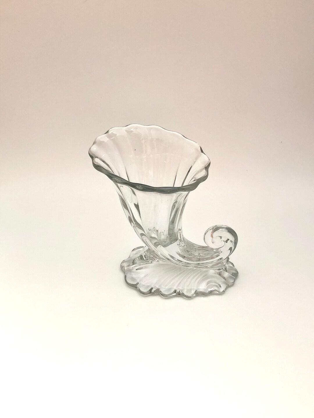 Heisey Glass Company Warwick Pattern Cornucopia Vase Vintage Sculptural ...