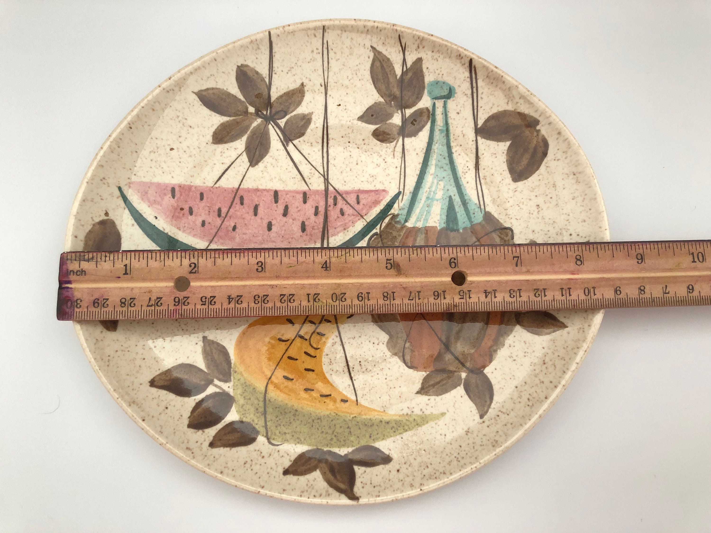 Red Wing Tampico Pattern Hanging Melons 8 Plate Red - Etsy