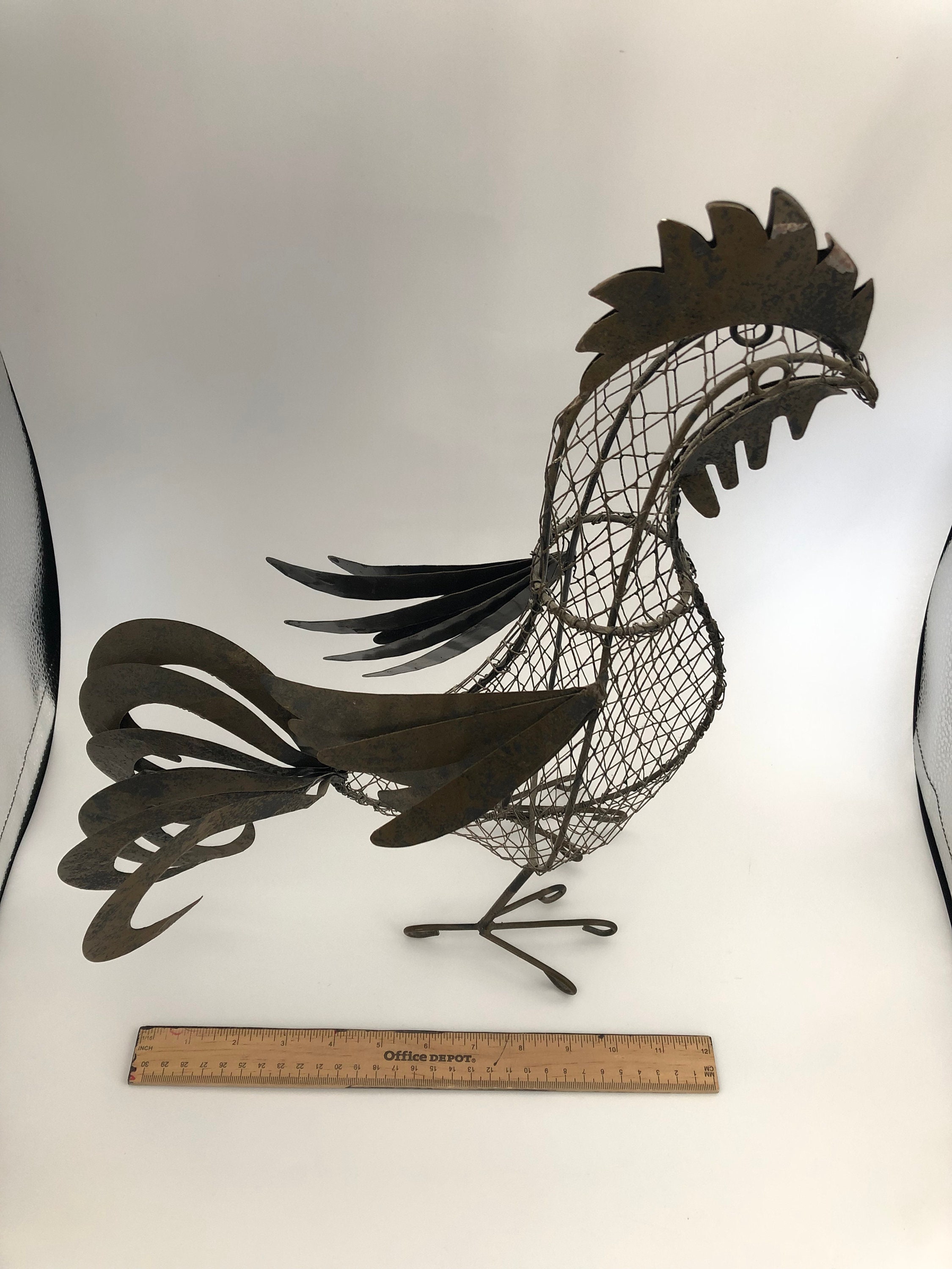 Scrap Metal and Wire Rooster Figurine Sculpture Indoor Decor - Etsy