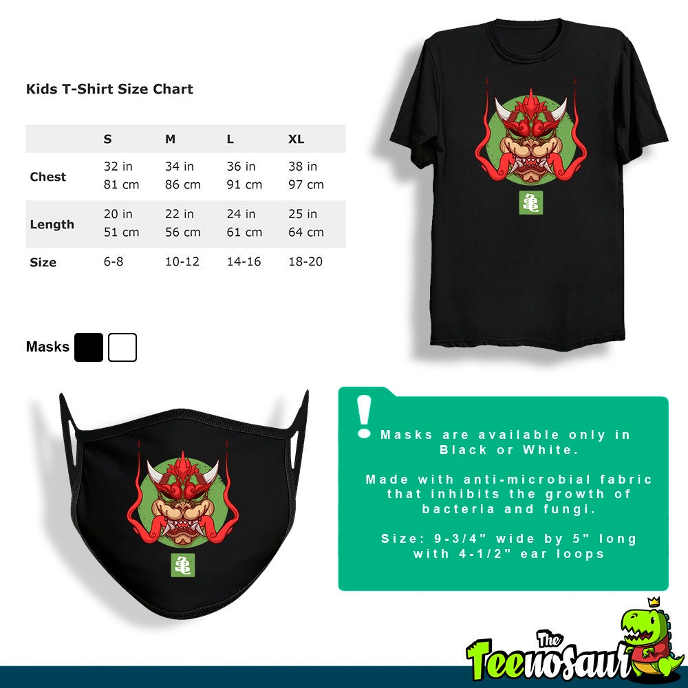 Oni Bowser // T-shirt / Mask / Kids T-shirt / Sweatshirt / Hoodie / Big ...