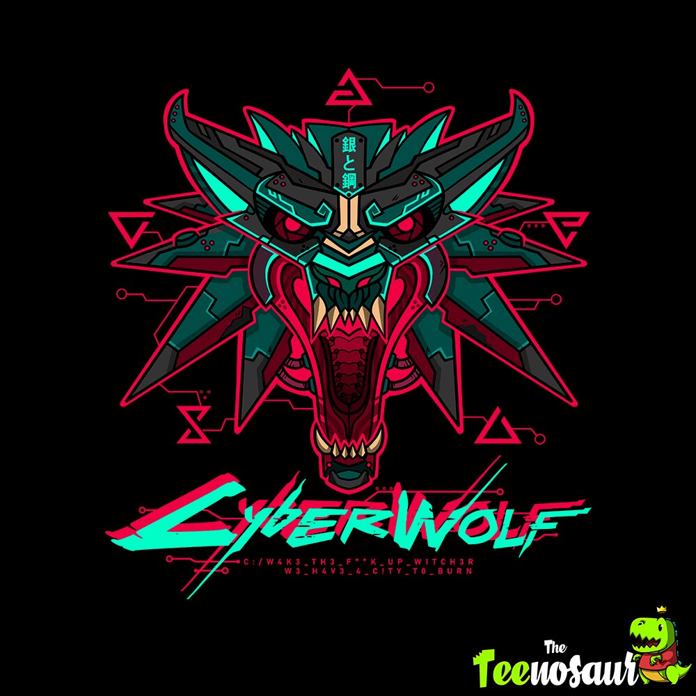 CyberWolf // T-Shirt / Mask / Kids T-Shirt / Sweatshirt / Hoodie / Big ...