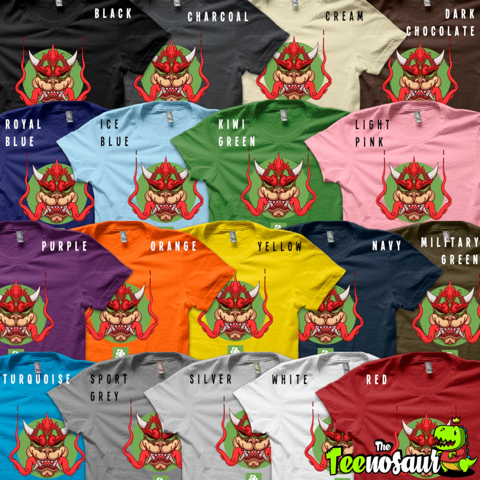 Oni Bowser // T-shirt / Mask / Kids T-shirt / Sweatshirt / Hoodie / Big ...