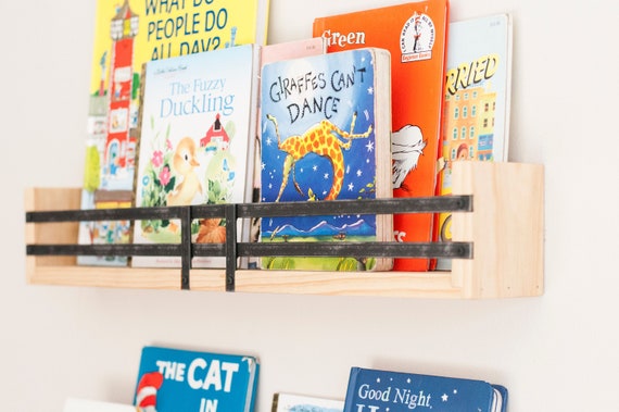Book Display Shelf Cookbook Shelf Bookshelf Book Ledge - Etsy