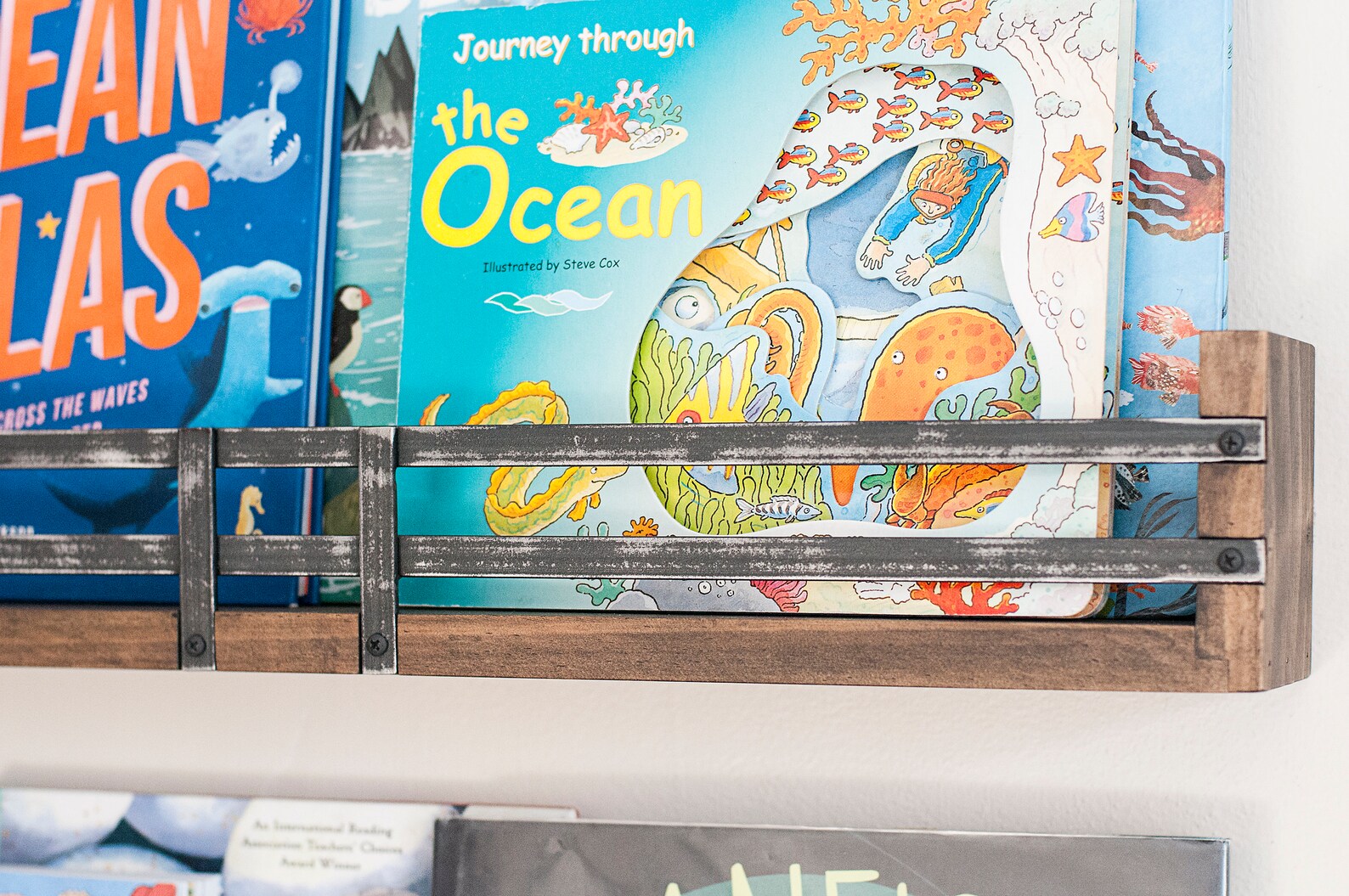 Book Display Shelves Bookshelf Set Book Ledge Picture | Etsy