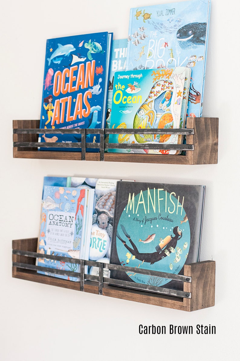 Book Display Shelf Cookbook Shelf Bookshelf Book Ledge - Etsy