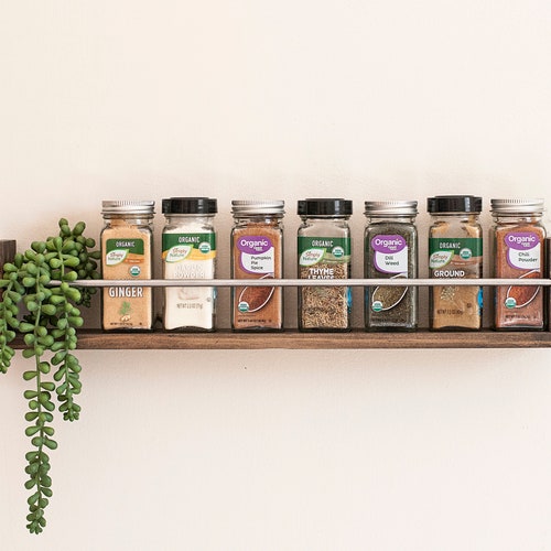 Wall Mounted Spice Rack Floating Shelf for Spices Kitchen - Etsy Canada