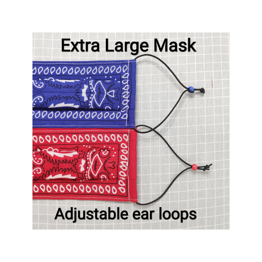 Xl Face Mask Washable XL Mask Reusable Mask Bandana Print Cotton XL ...