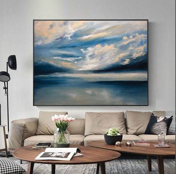 Oil Art & Collectibles Brittany Seascape Painting Sunset Sky Original ...