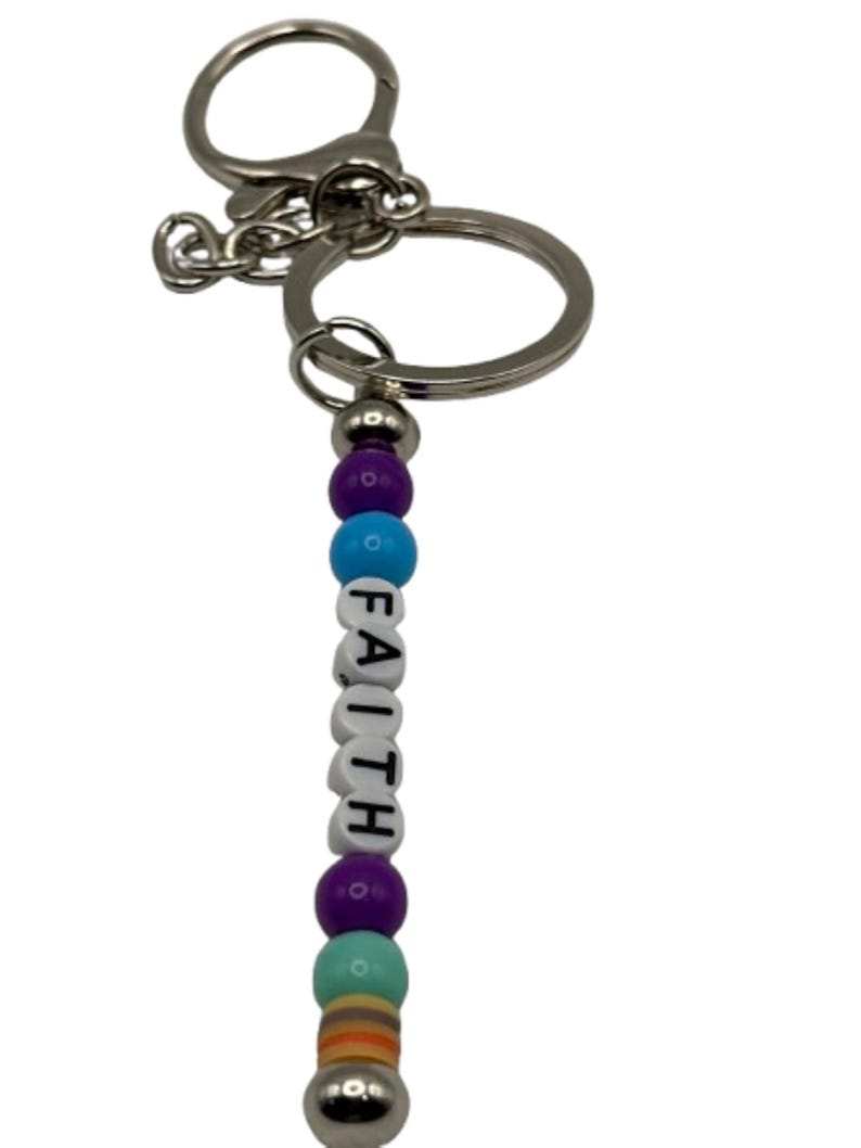 Personalized Beaded Name Keychain – Back to School Personalized Name ...