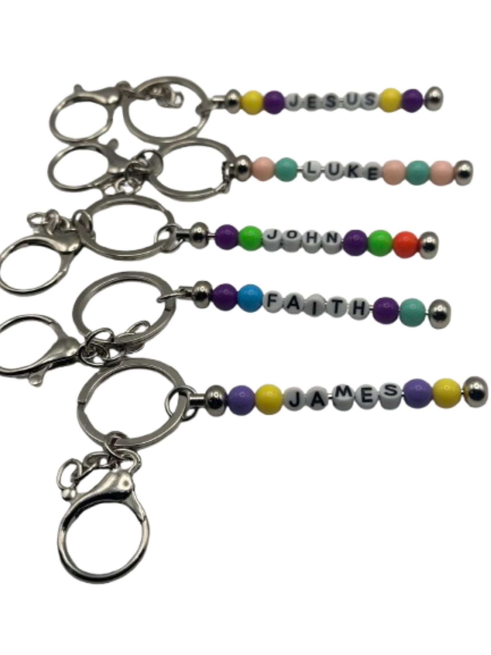 Personalized Beaded Name Keychain – Back to School Personalized Name ...